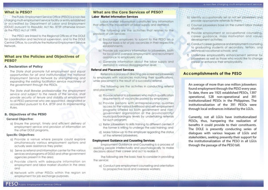 Public Employment Service Office (PESO) in the Philippines - Assistance.PH