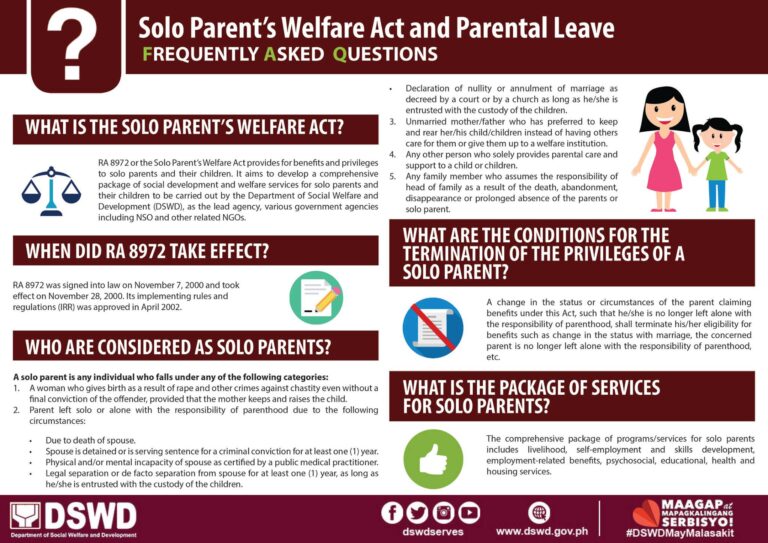 RA 8972 and RA 11861: Solo Parents Welfare Act Philippines - Assistance.PH