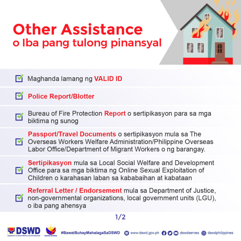 DSWD Cash and Other Assistance Requirements under AICS - Assistance.PH