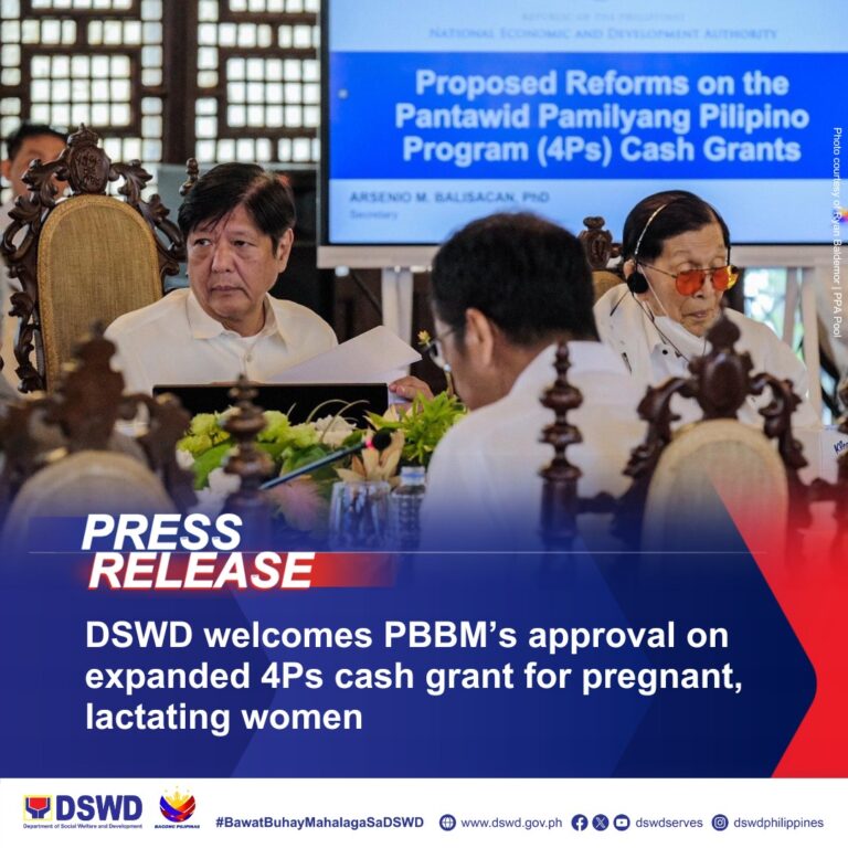 Expanded 4Ps Program: New Cash Grants for Pregnant and Lactating Women ...