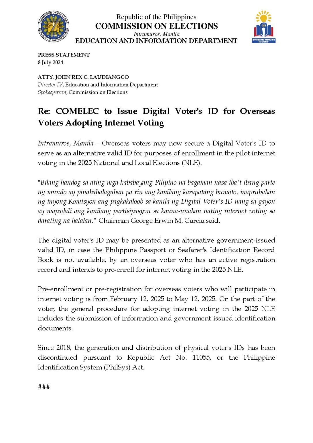 COMELEC to Resume Issuing Voter’s ID in 2025 Philippines - Assistance.PH