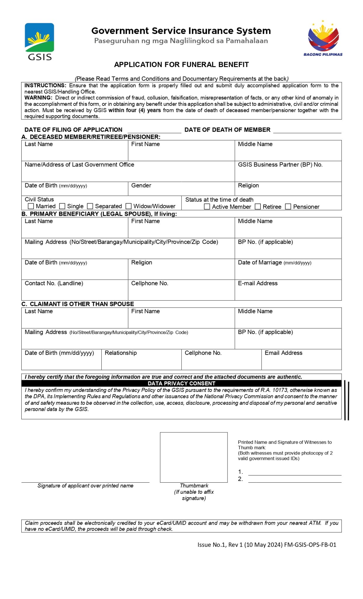 How to Apply for GSIS Funeral Death Benefits - Assistance.PH