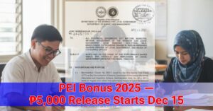 PEI Bonus 2025: Who Gets the ₱5,000 Productivity Enhancement Incentive?